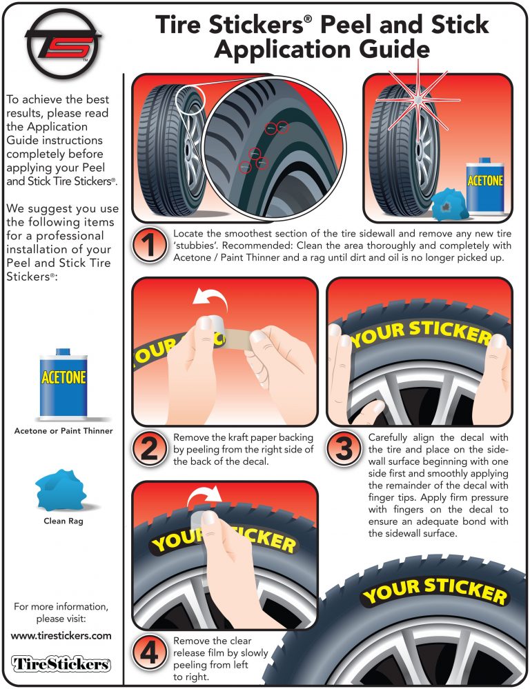 Peel and Stick Tire Stickers Application Guide | TIRE STICKERS .COM
