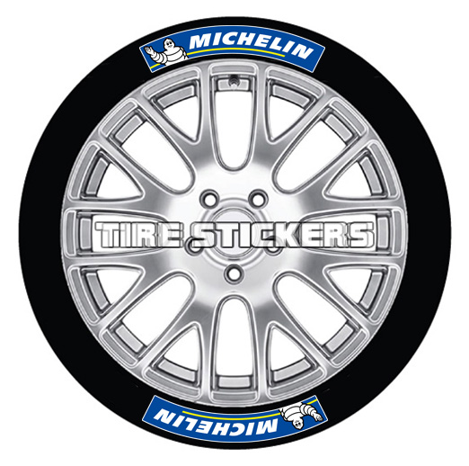 Blue & White Michelin Man Tire Decals | TIRE STICKERS