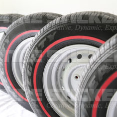 Redline Tire Ring Add-On Kit - Permanent Rubber Red Pinstripe Tires