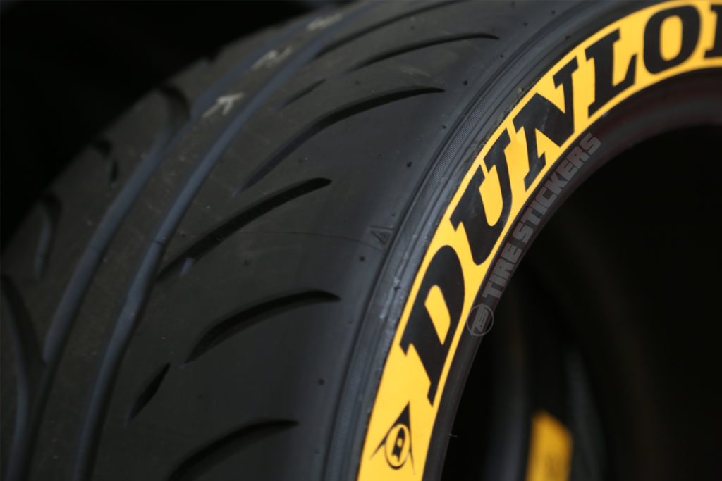 Yellow-DUNLOP_tire-stickers-logo-lettering | TIRE STICKERS .COM