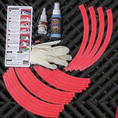Redline Tire Ring Add-On Kit - Permanent Rubber Red Pinstripe Tires
