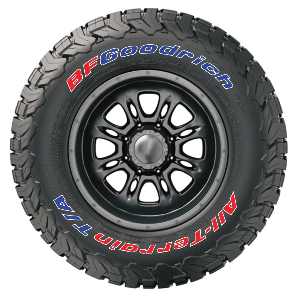 Official BFGoodrich Tire Letters TIRE STICKERS COM Official BFGoodrich Tire Letters TIRE STICKERS COM