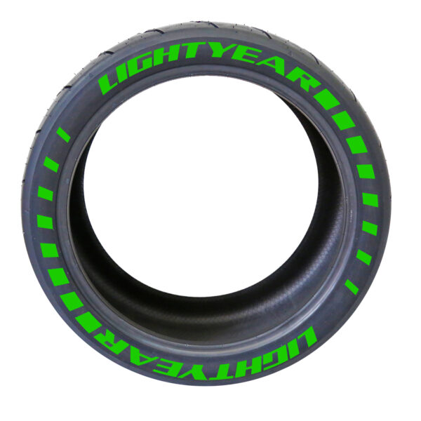 Lightyear Tire Stickers - White Tire Lettering Kit with Glue
